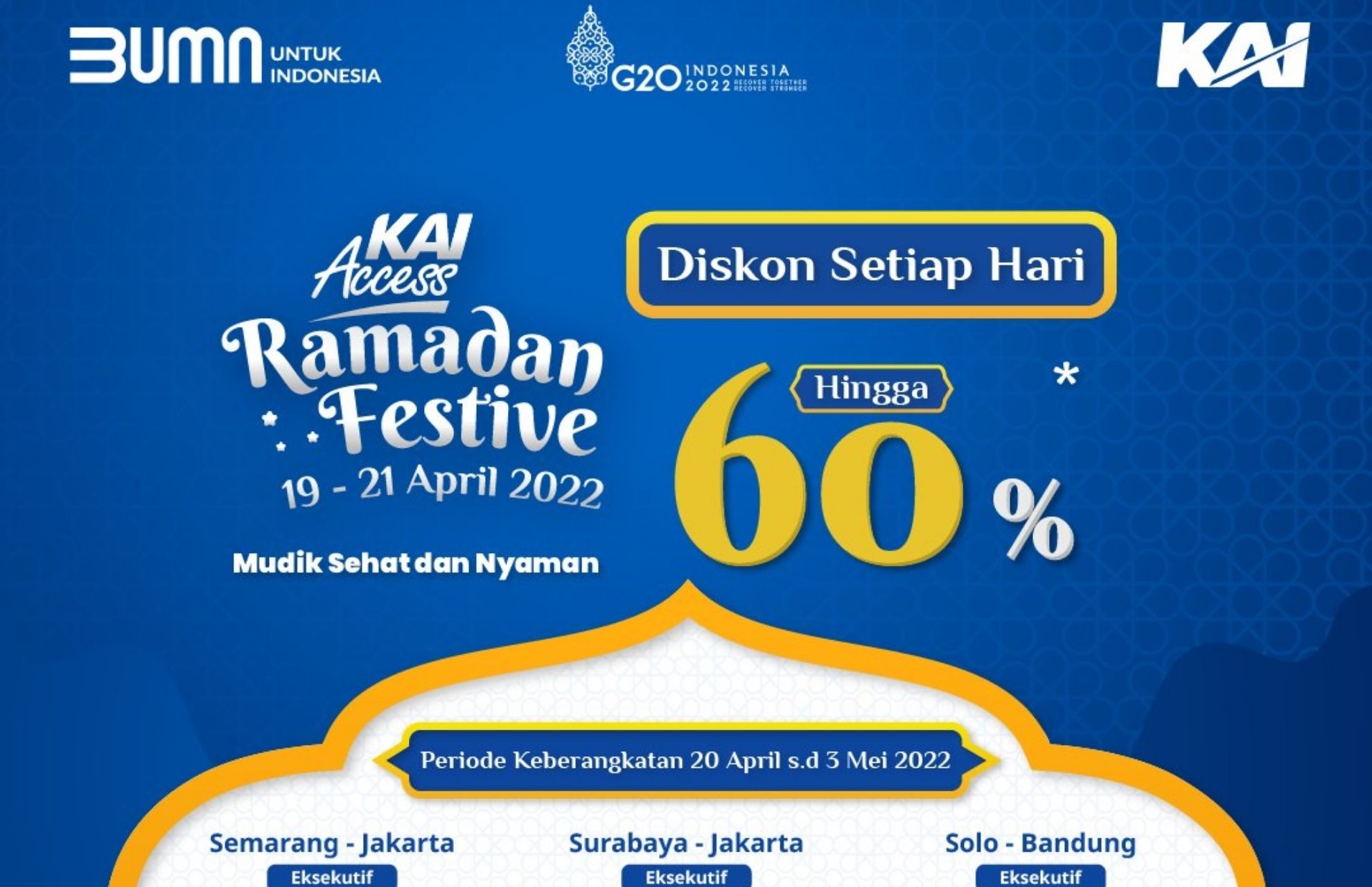 KAI Berikan Diskon Tiket Kereta Lebaran Hingga 60 Persen dan Flash Sale Rp 75 Ribu, Catat ...