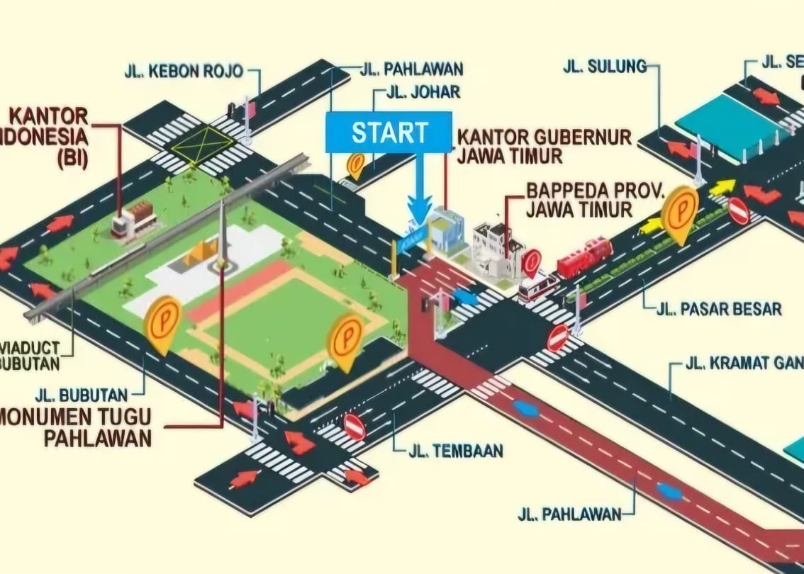 Pengalihan Arus di Surabaya 2 November 2025 Ada Parade Surabaya Juang ...